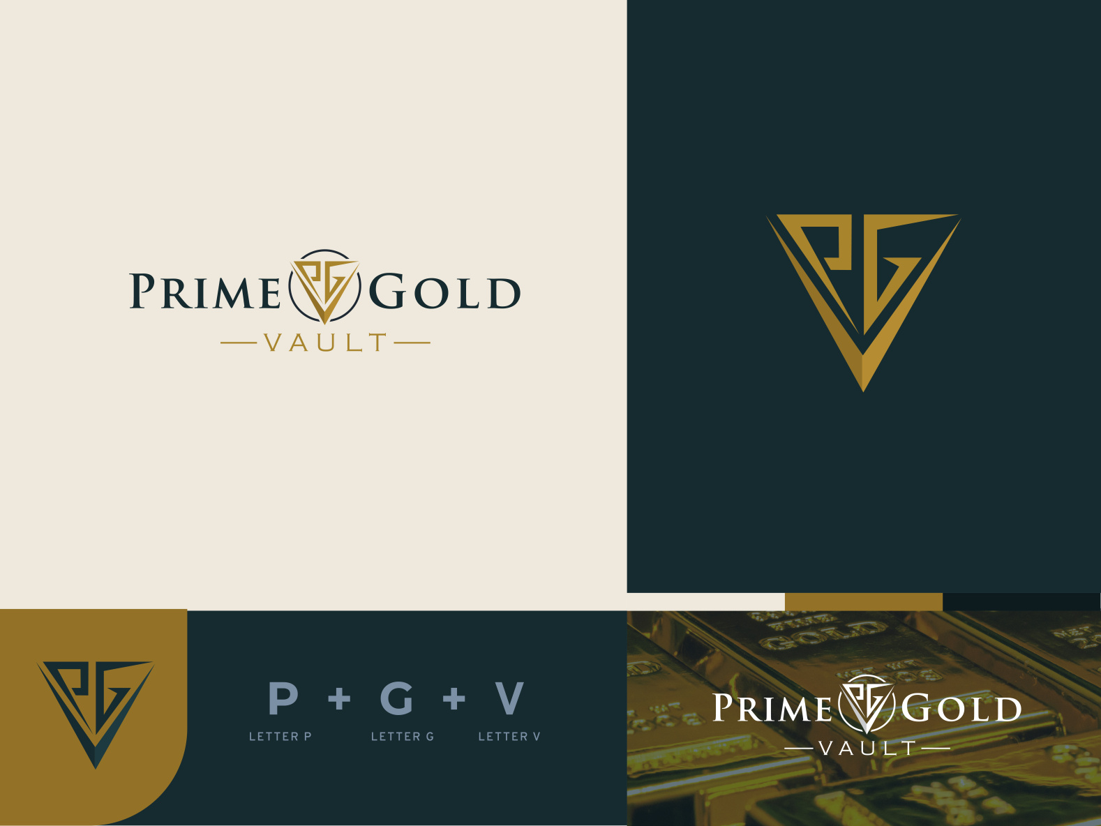 PRIME GOLD VAULT | LOGO & BRAND IDENTITY by Abdul Craatives on Dribbble