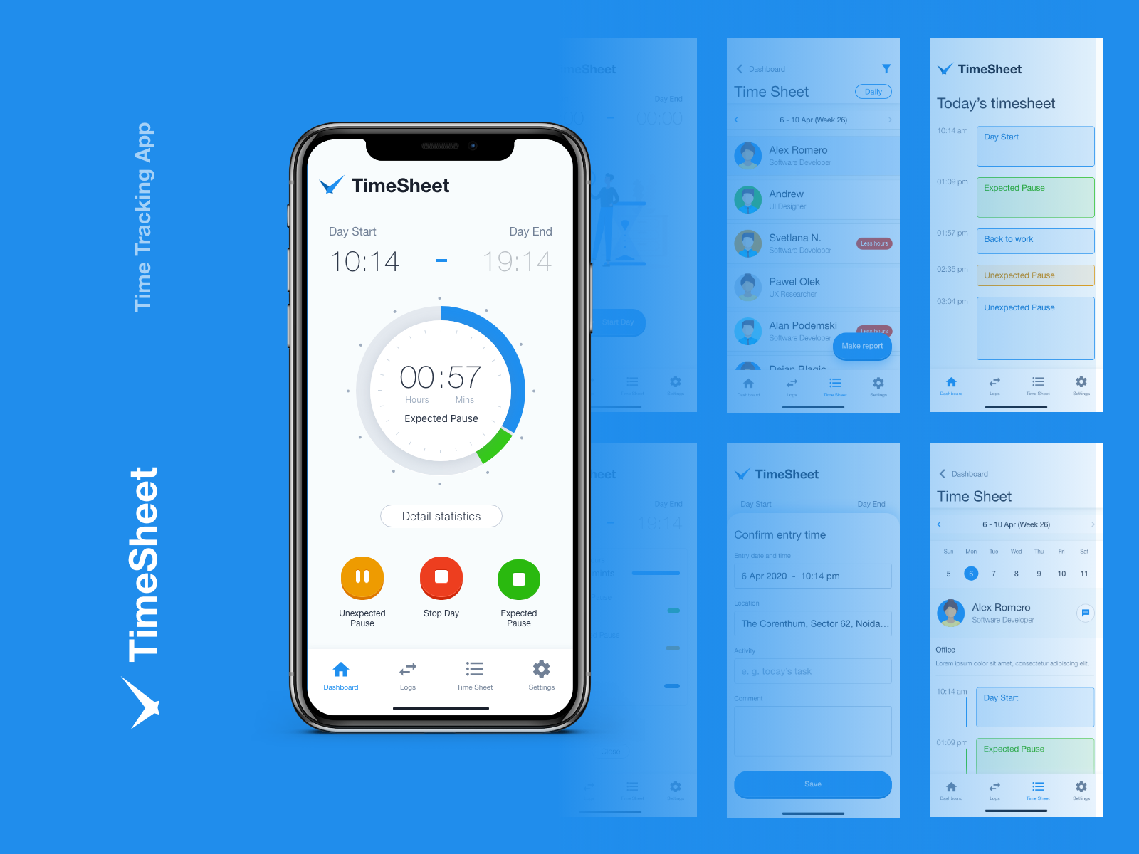 TimeSheet (Blue) by Blue IT Systems on Dribbble