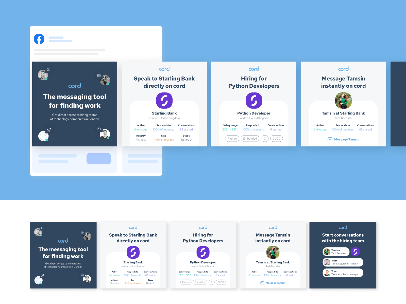 Cord - Carousel Ad Design by Kate Payba for Hey Digital on Dribbble