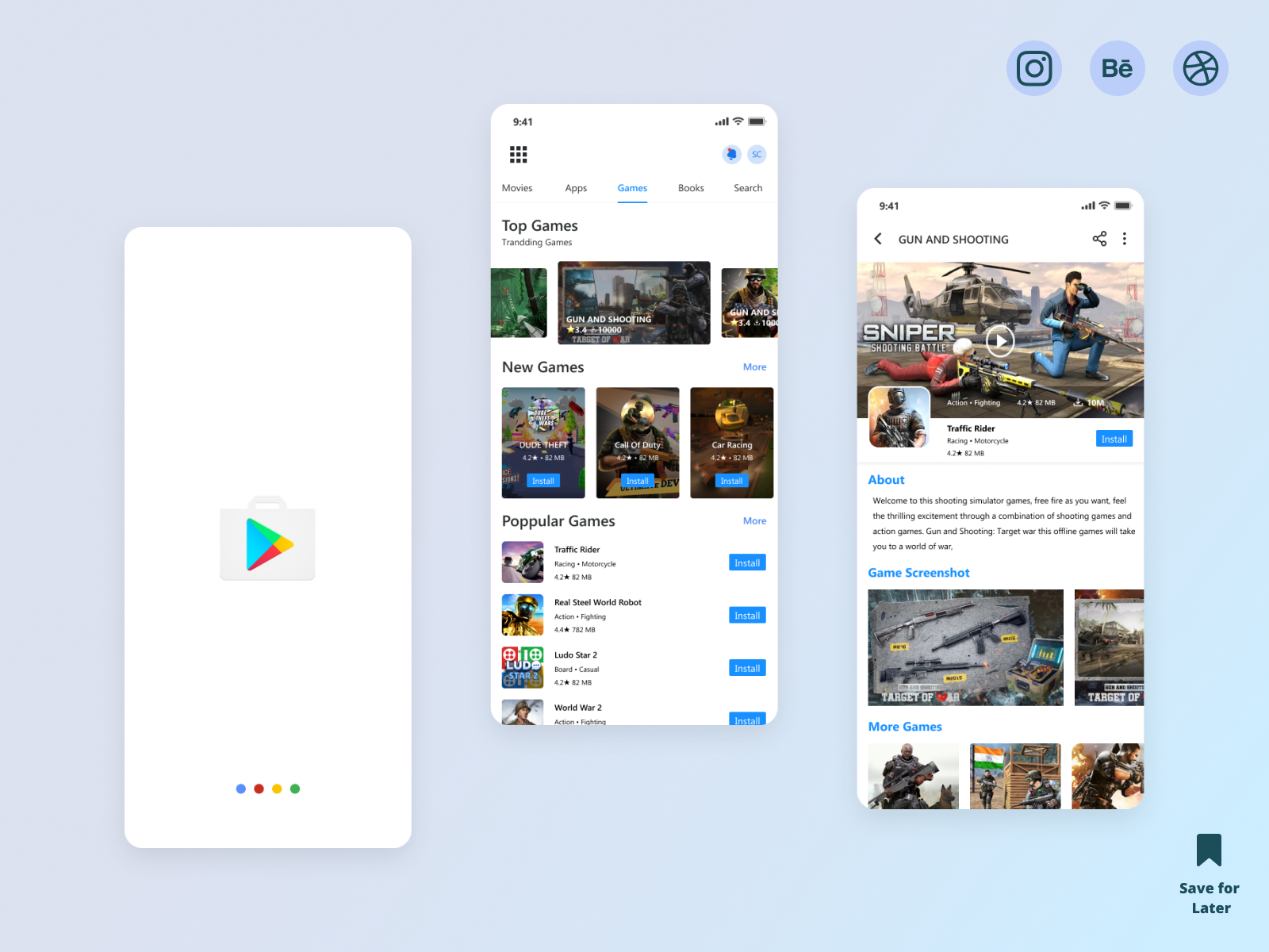 Play Store Redesign by Gajera Sagar on Dribbble