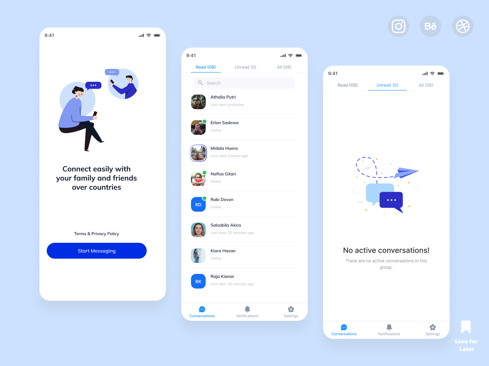 Chat app concept by Gajera Sagar on Dribbble