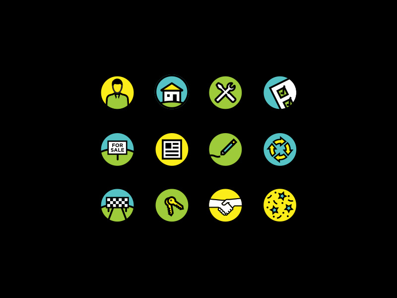 Realty Icons by Shannon O'Neal for New Media Campaigns on Dribbble