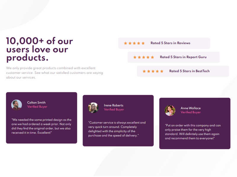 Social Proof Section by Mahmoud Ashraf on Dribbble