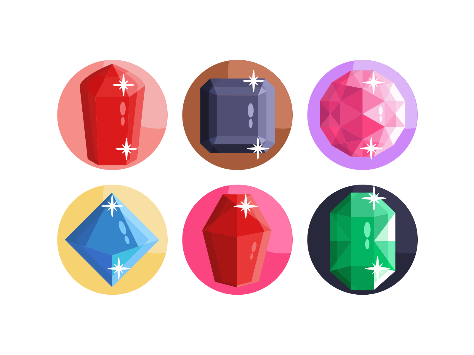 Gemstones Icons by Dighital on Dribbble