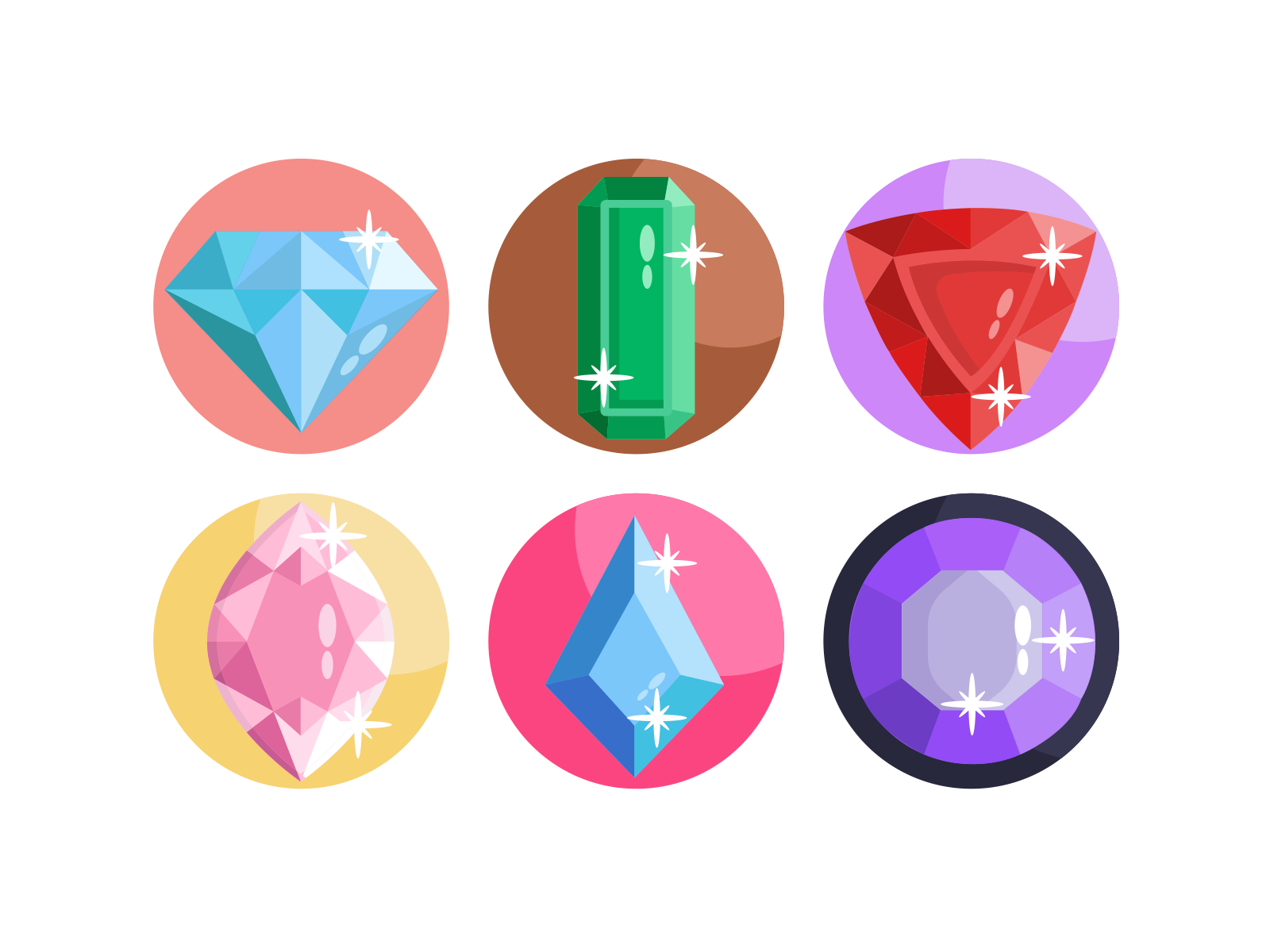 Gemstones Icons by Dighital on Dribbble