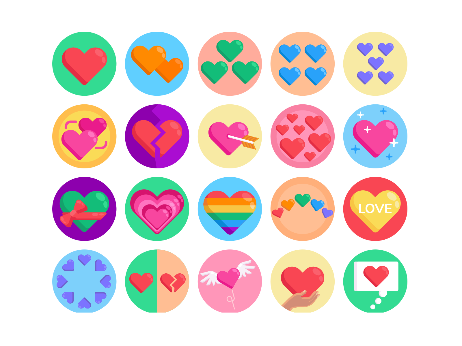 Heart Icons by Dighital on Dribbble