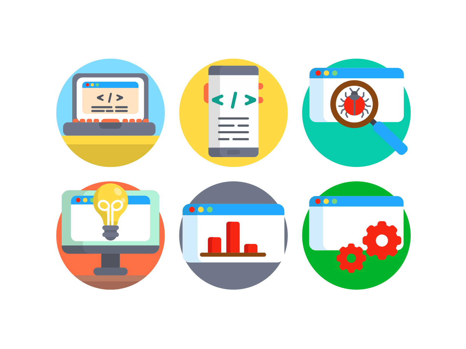 Development Icon Png Flat