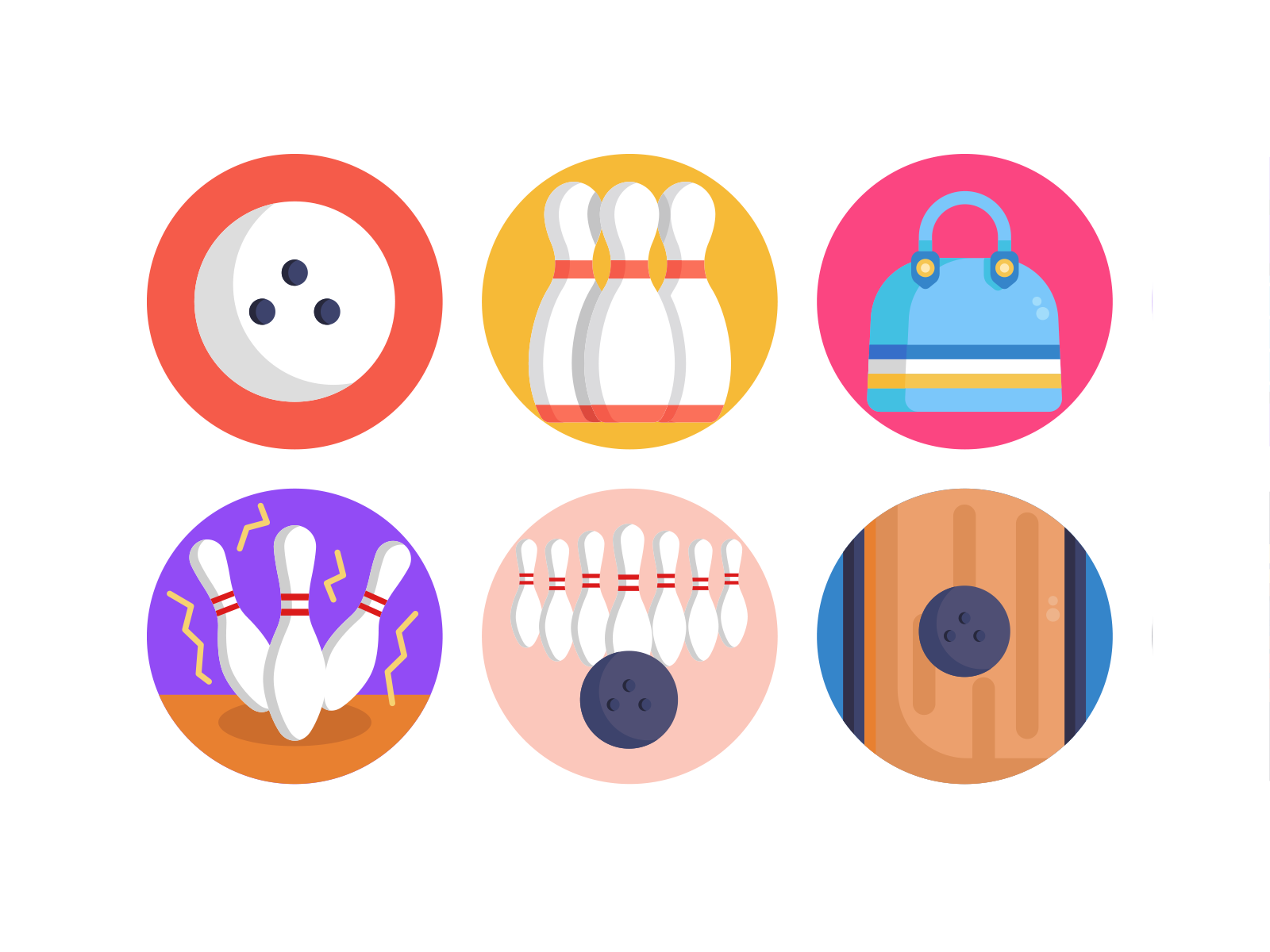 Bowling Icons by Dighital on Dribbble