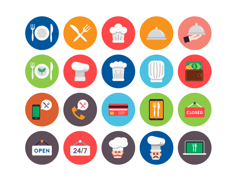 Restaurant Icons by Dighital on Dribbble