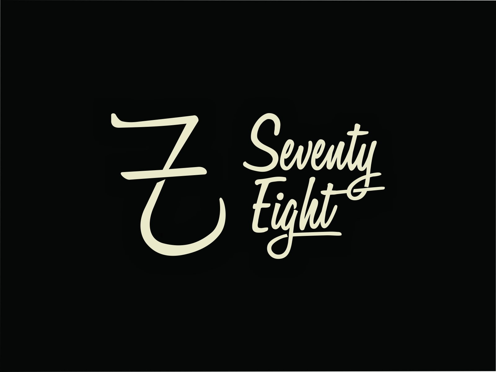 78 - Seventy Eight Logo Monogram / Typographic by JrrayStudio on Dribbble