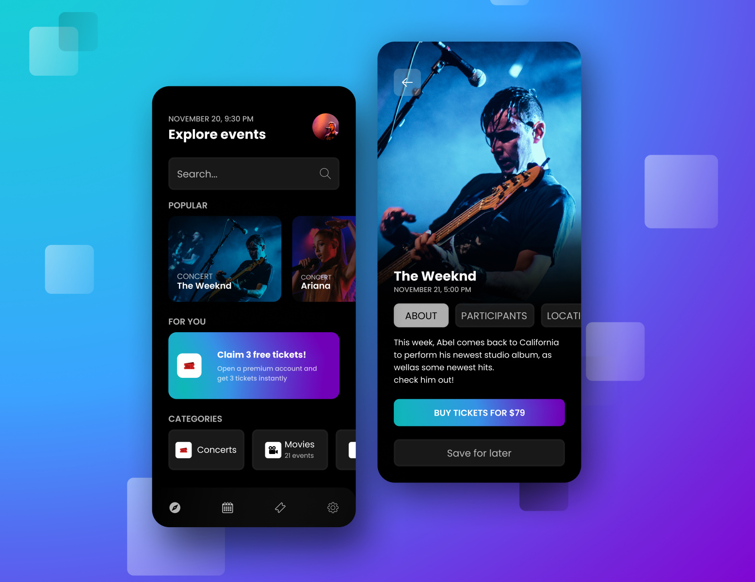 Event booking app by RA Designs on Dribbble