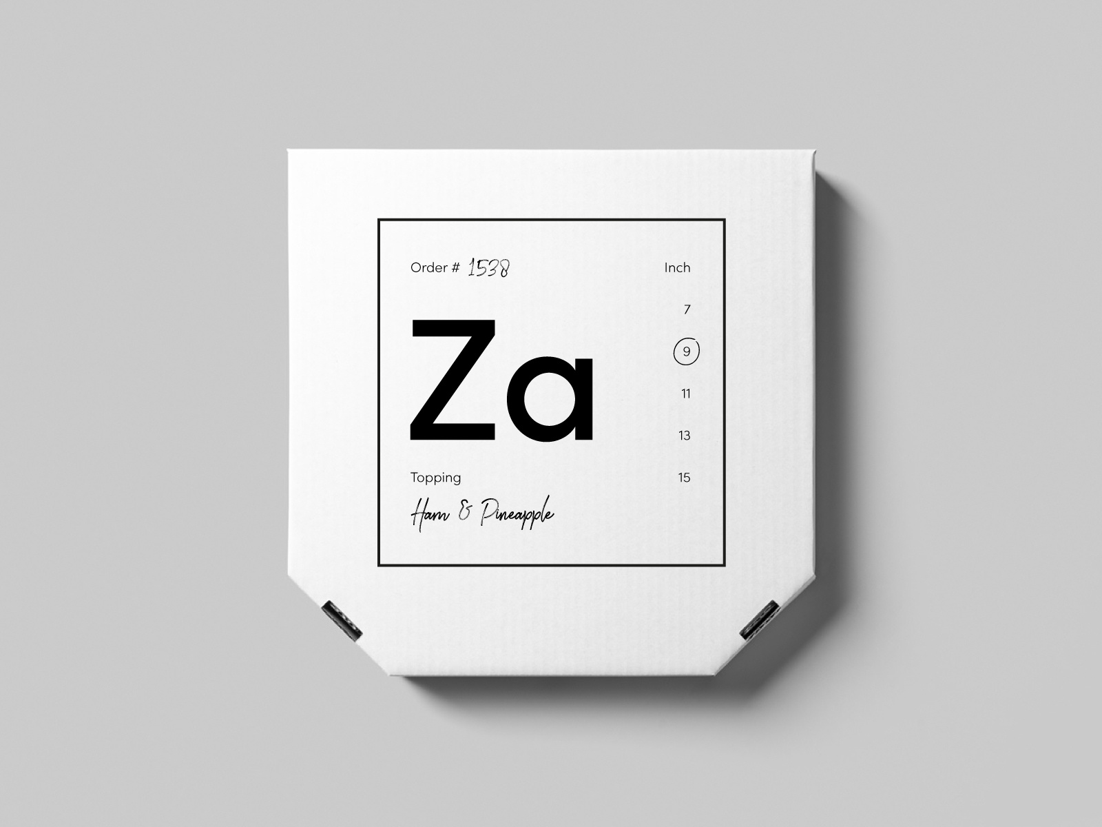 Minimal Pizza Box by Stuart Hill on Dribbble