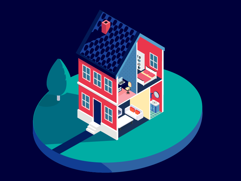 House by Tania Yakunova on Dribbble