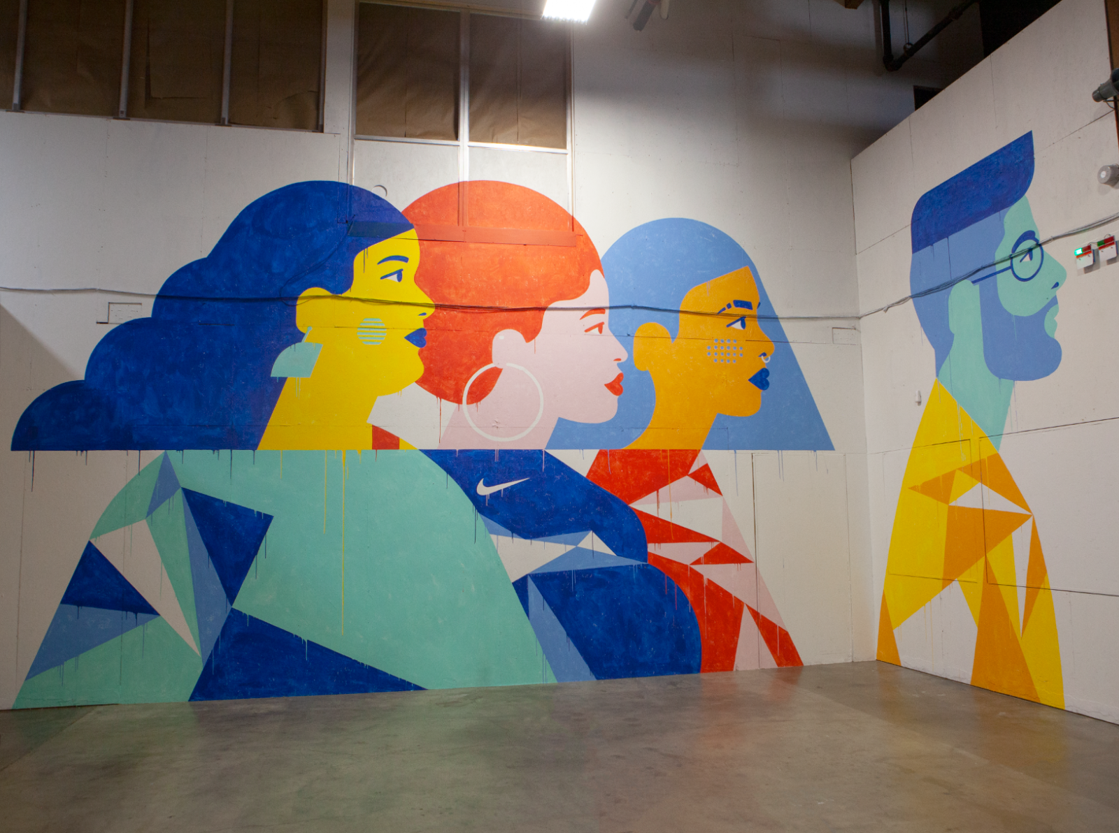 Nike mural by Lauren Jacobs on Dribbble