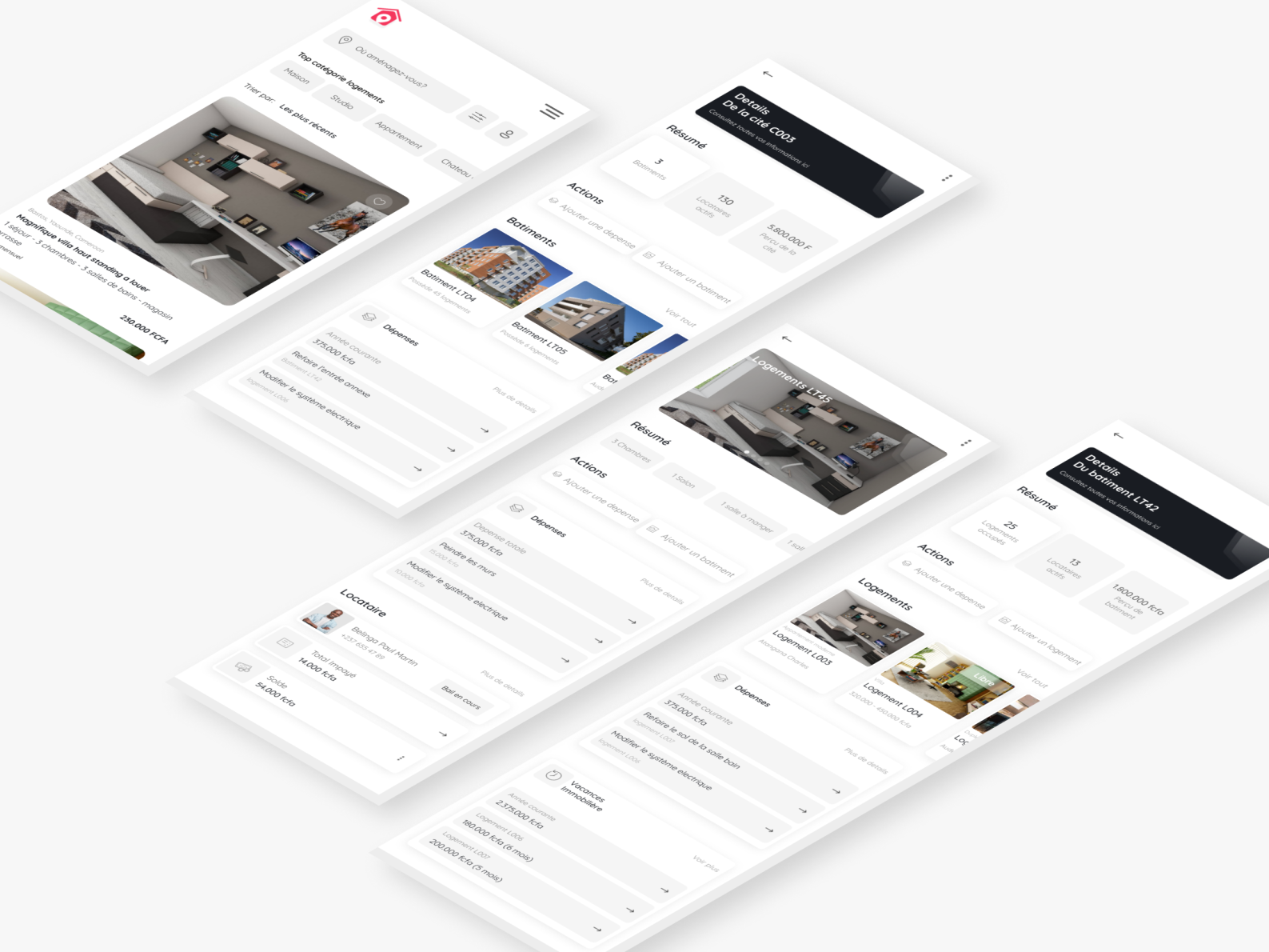 Maisonier - Real estate mobile app screens by Wilfried Assomo on Dribbble