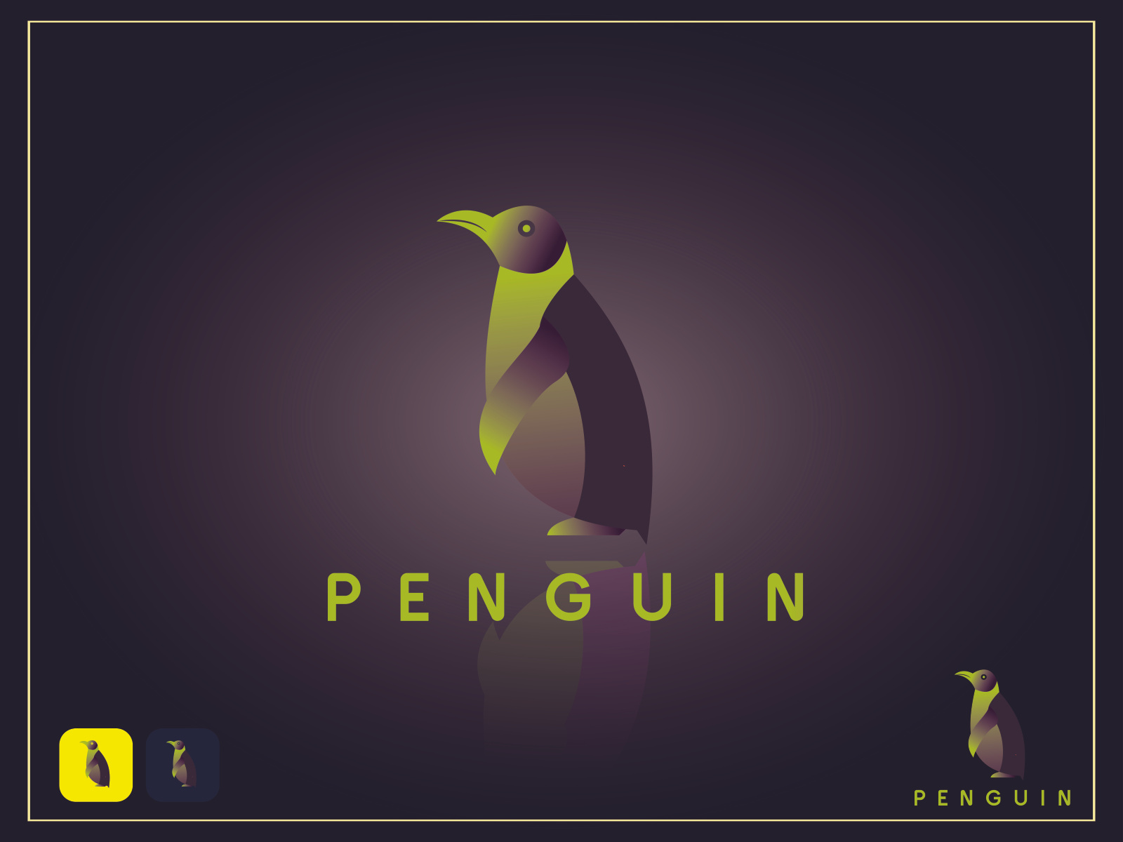Penguins Word Logo by MD Naimur Rahaman on Dribbble