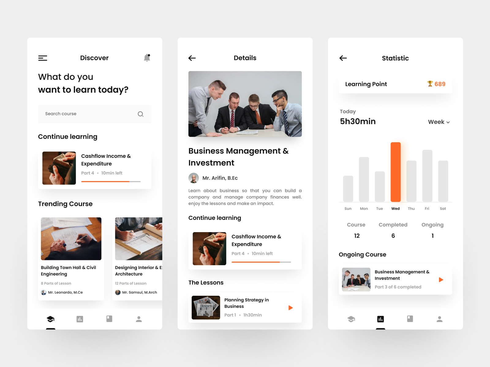 Dareng - Online Course Mobile App by Emir on Dribbble
