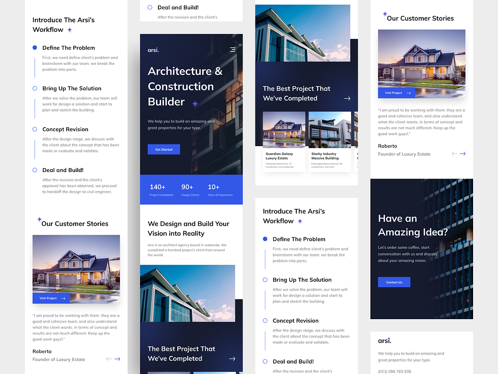 Arsi - Landing Page Responsive Design by Emir for Nija Works on Dribbble