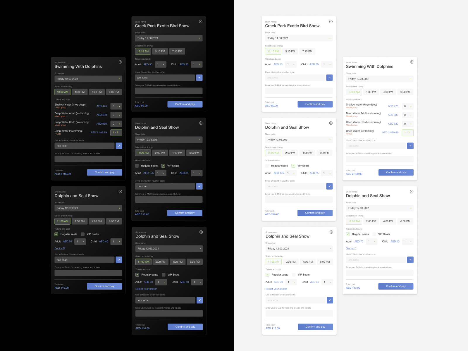 UX/UI Dubai Dolphinarium ticket ordering process by Sadovoy Andrey on ...