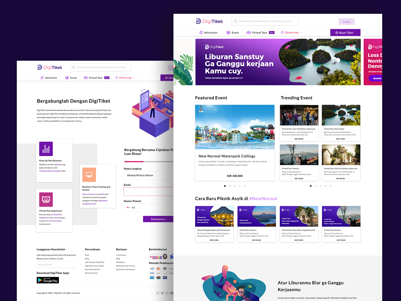 DigiTiket User Interface Design by Ahmad Maftuh Ahnan on Dribbble