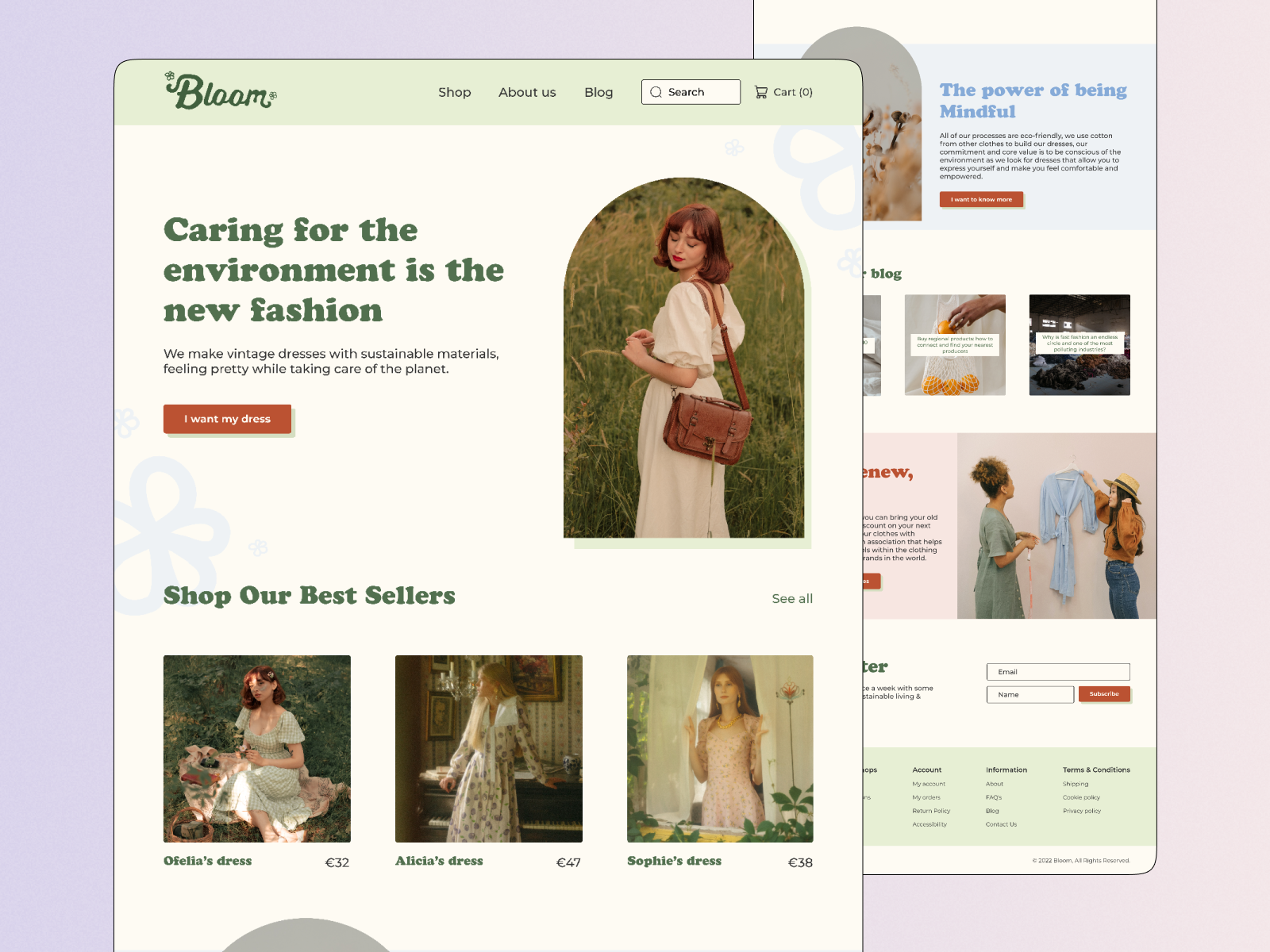 Bloom Landing page by katalina pozzoli on Dribbble