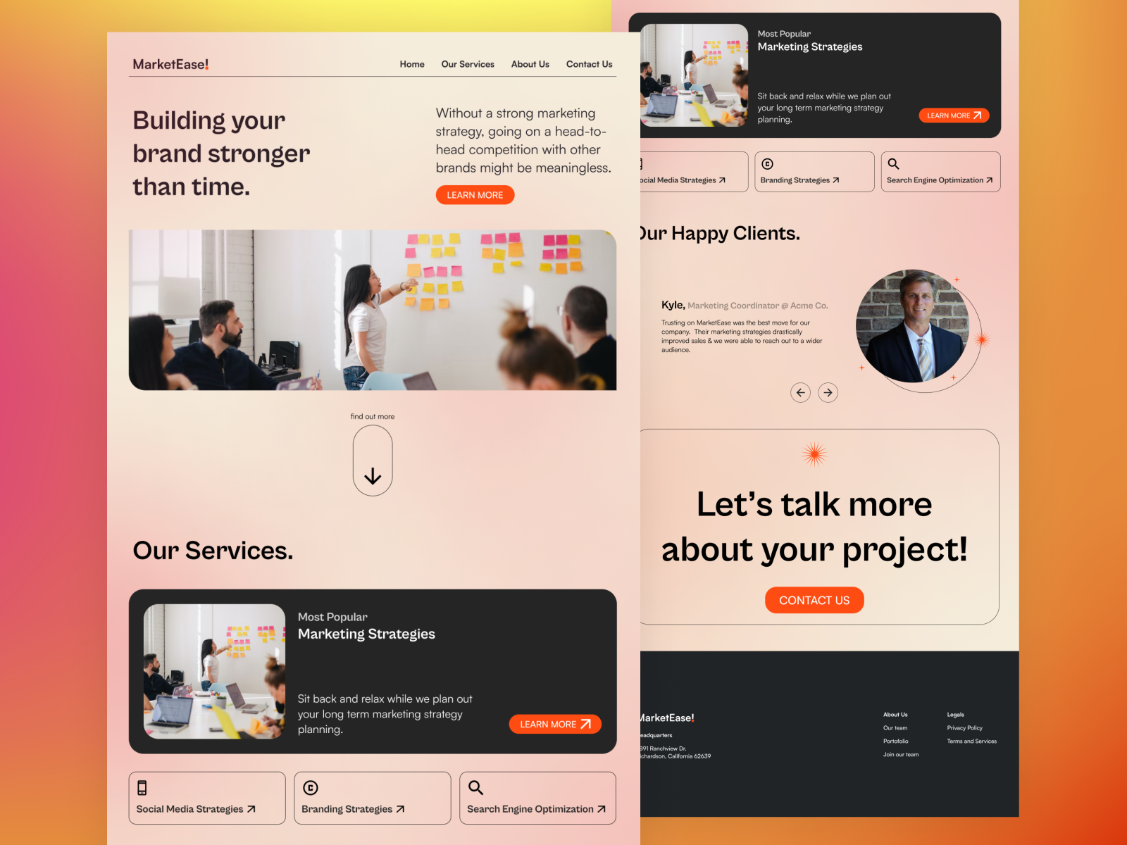 MarketEase - Digital Agency Company Profile by FAVE Solution on Dribbble