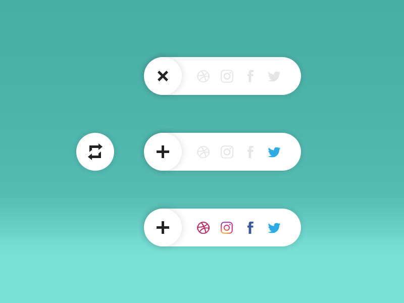 Daily UI: #010 Social Share Button/Icon by Andy Weir on Dribbble