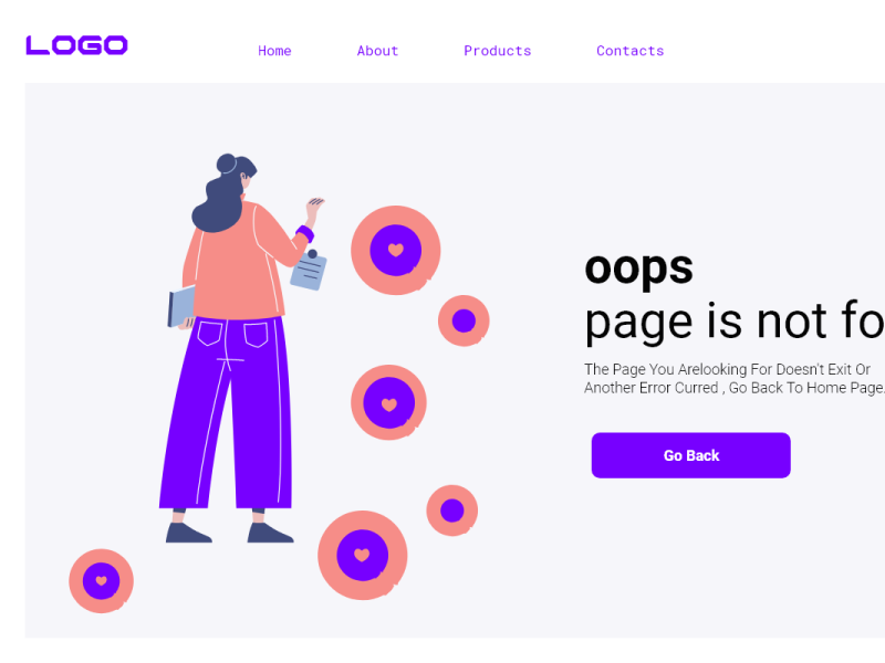 error page by Dinshah patel on Dribbble
