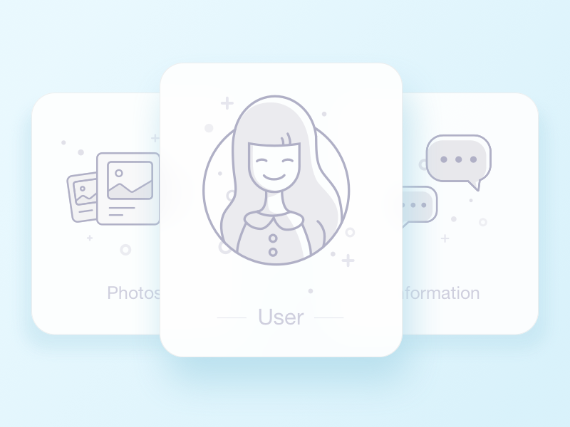 icons&cards by carolczq on Dribbble