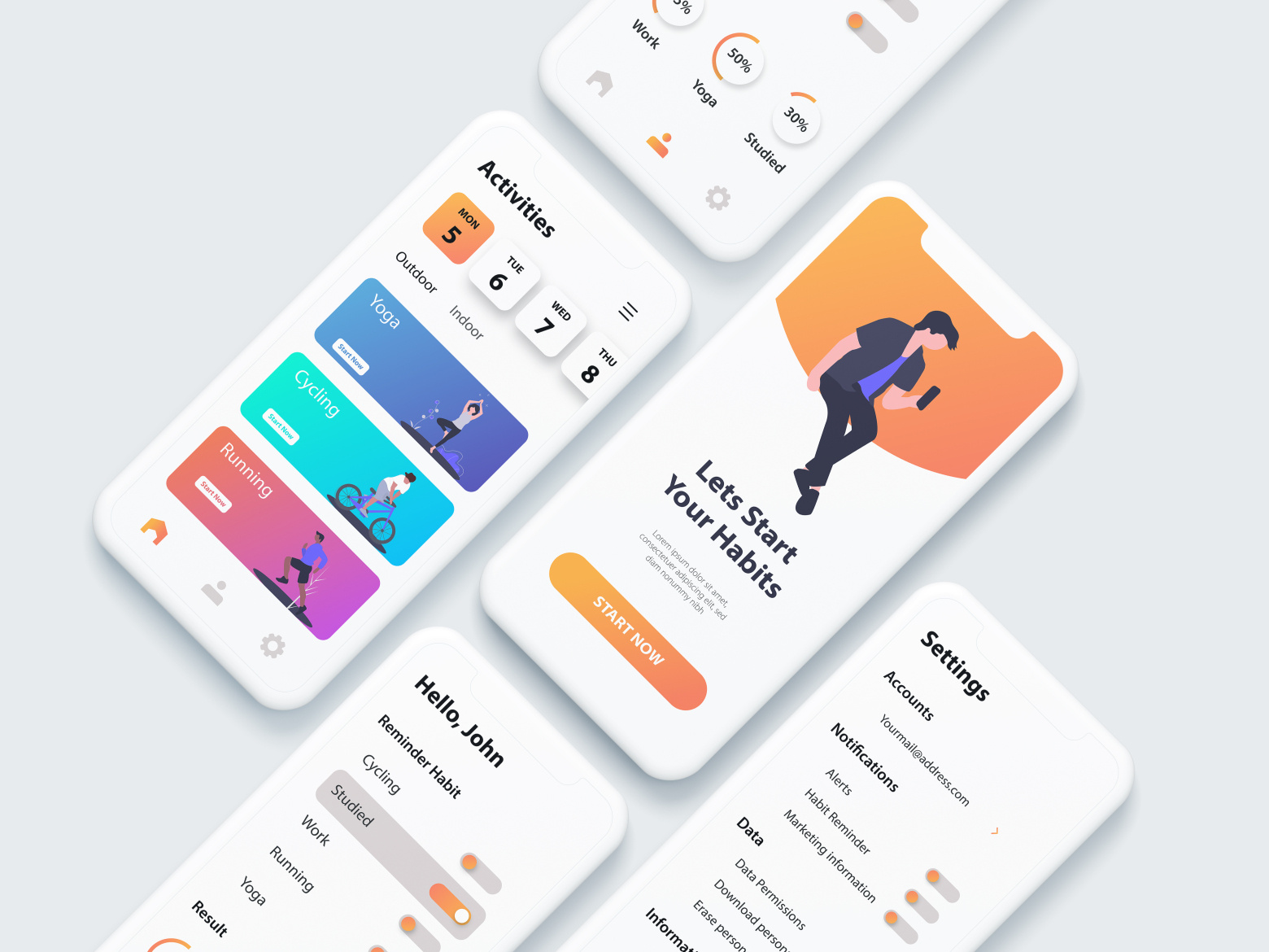 Mobile UI/ux by sagar nabhoya on Dribbble