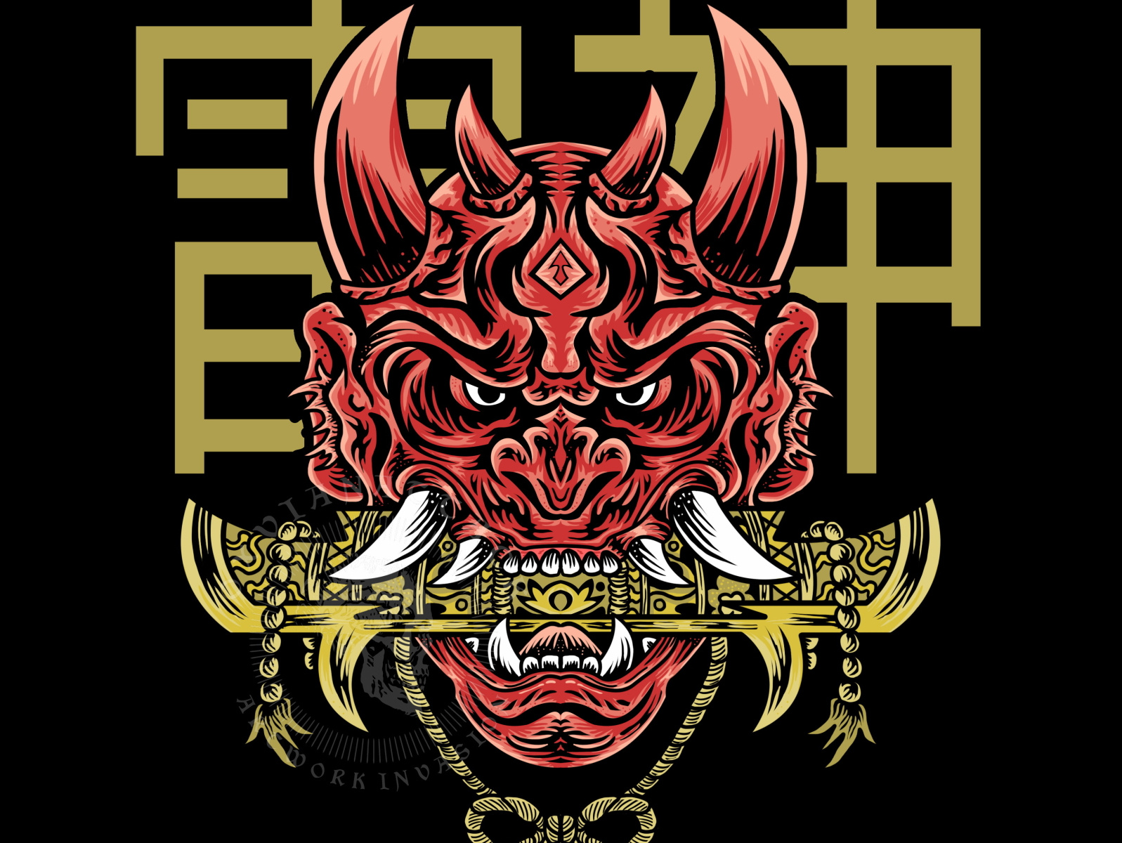 RAIJIN MASK by oxvian art on Dribbble