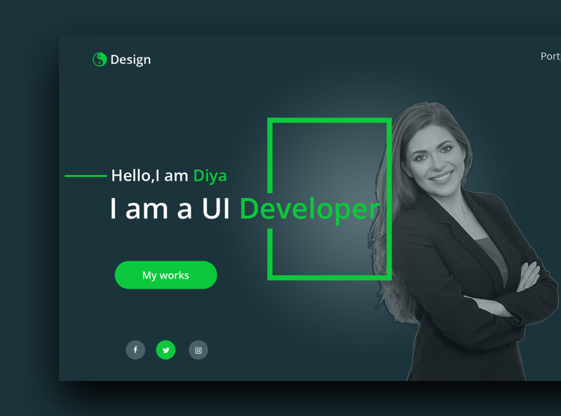 UI developer html header by vamsi Krishna on Dribbble