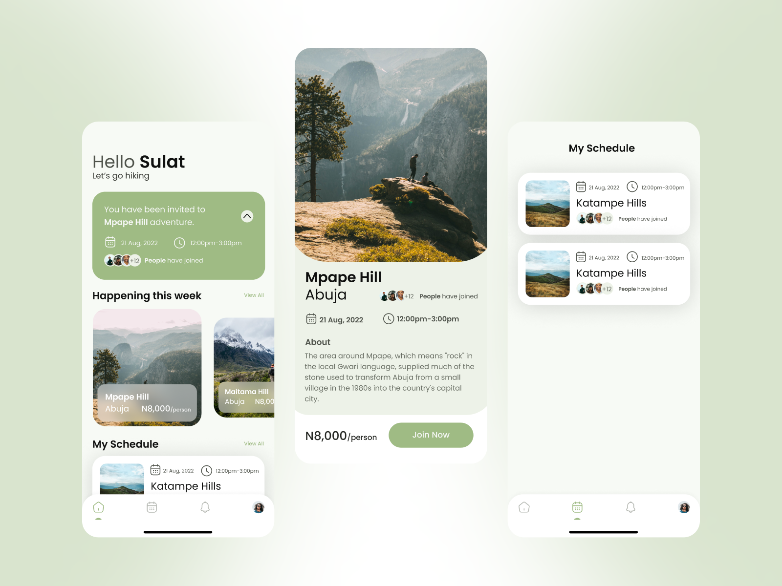 Hiking App Design by Sanusi Sulat on Dribbble