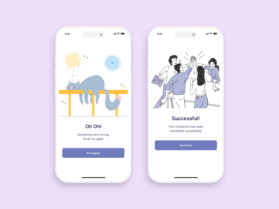 Day 11 design challenge (Error and successful screen) by Buchi Enem on ...