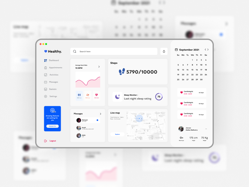 Health Dashboard!! by Satyam Shukla for Proxima Labs on Dribbble