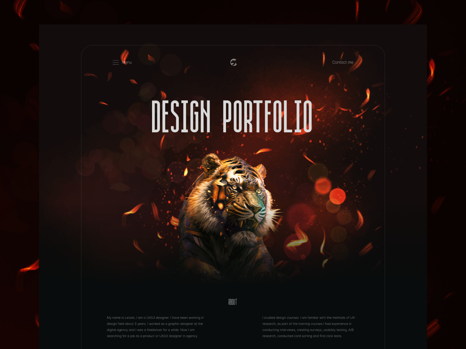 Design portfolio concept by INA on Dribbble