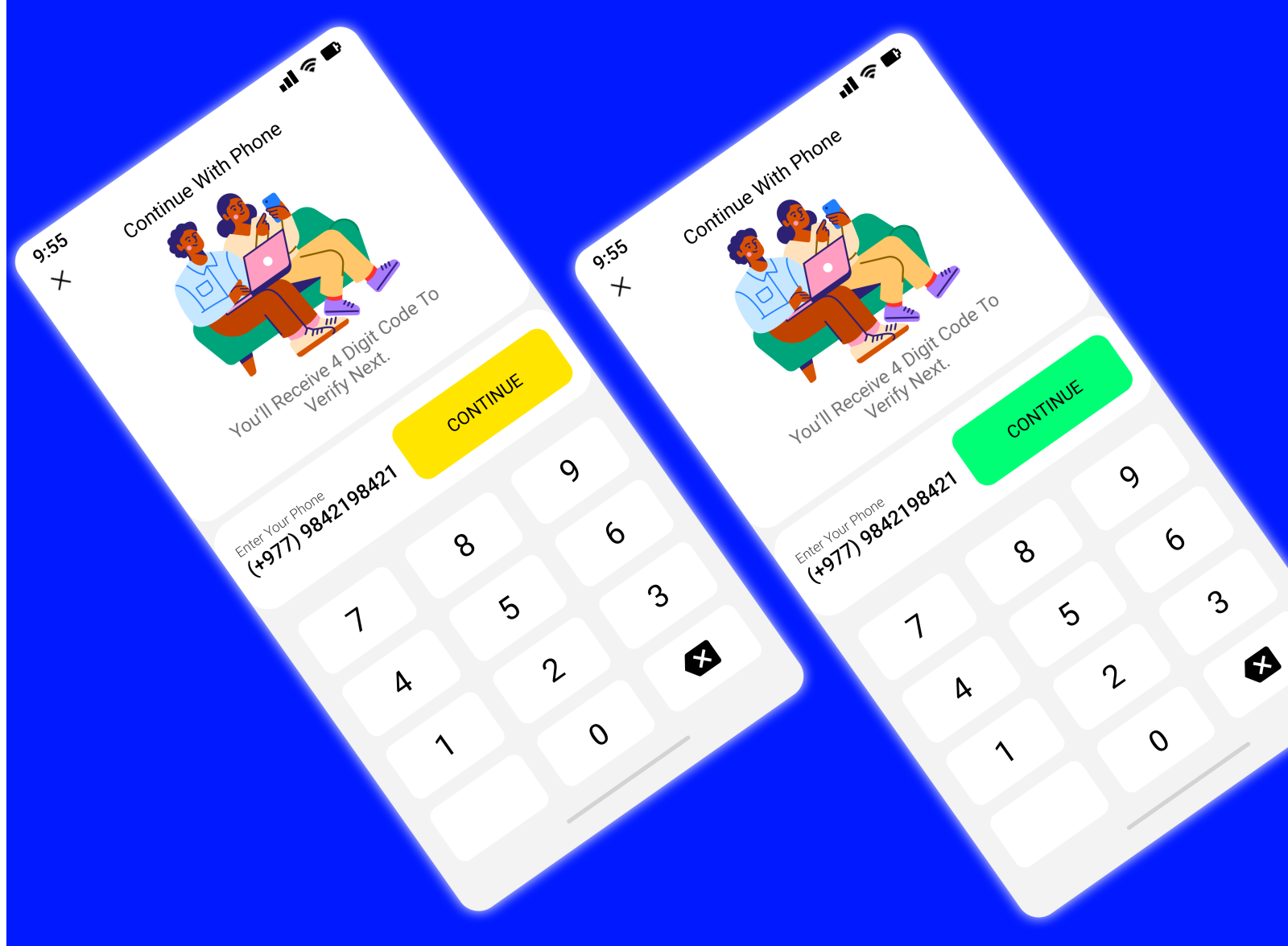 Sign up With Phone Verification Page by Suraj Pokhrel on Dribbble