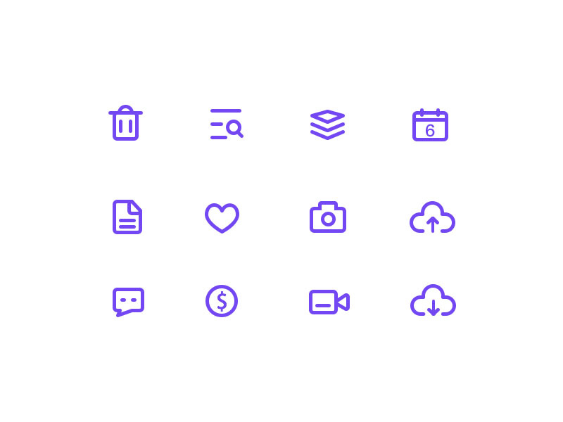 Weekly Project-line style icons week by Darren on Dribbble