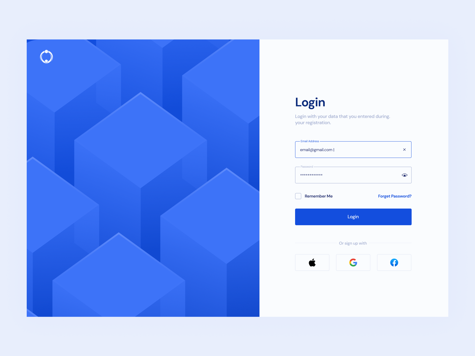 Dashboard: Login Screen by Brahim Azzoug on Dribbble