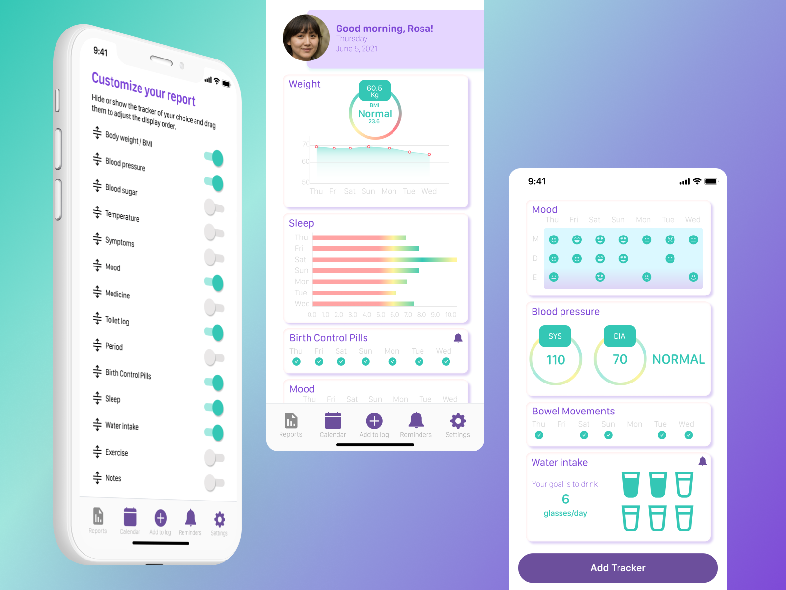 Personalized Health Tracker by Berta Maharestusadya | Berta Design on ...