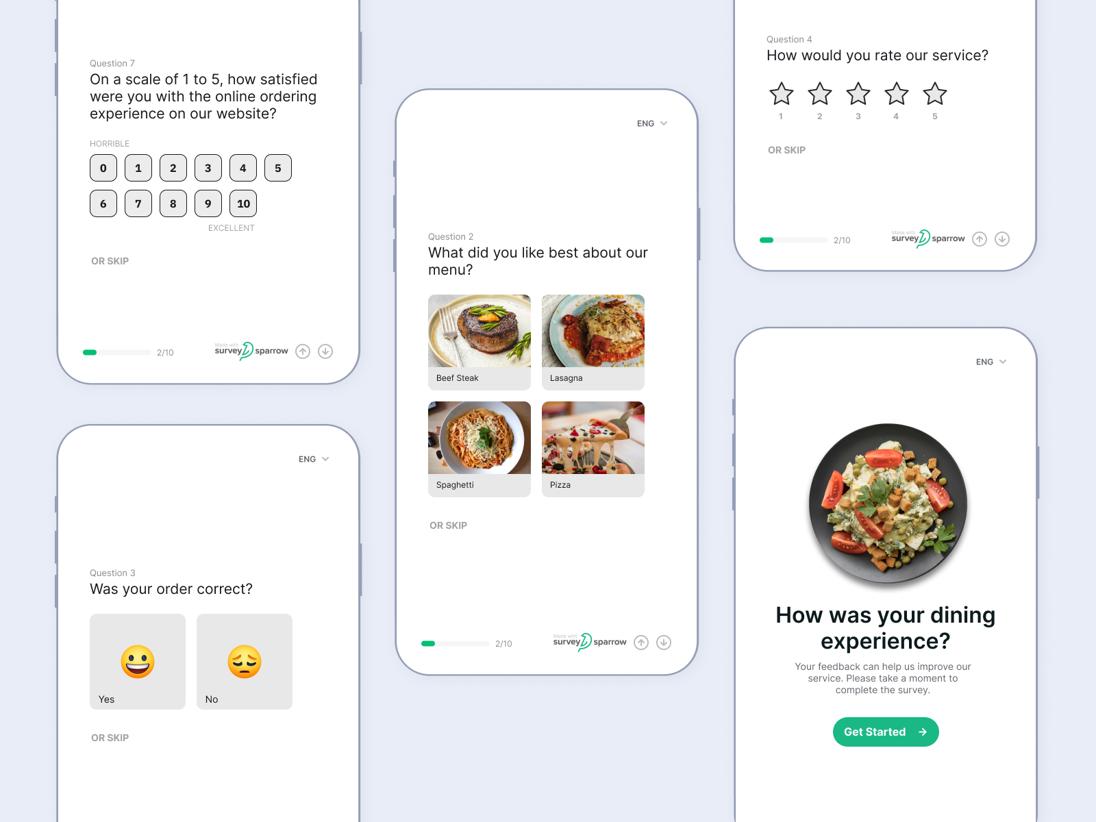 Survey Template - SurveySparrow by Vysagh Sekhar on Dribbble