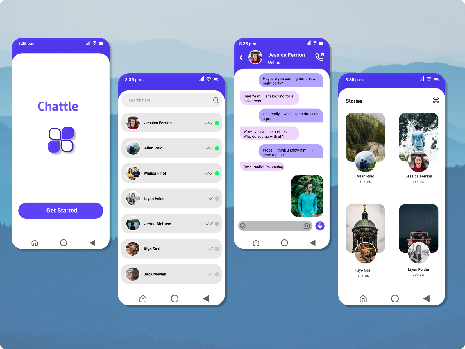 Mobile App Design for a Chat App by Lihini Jinanjalie on Dribbble