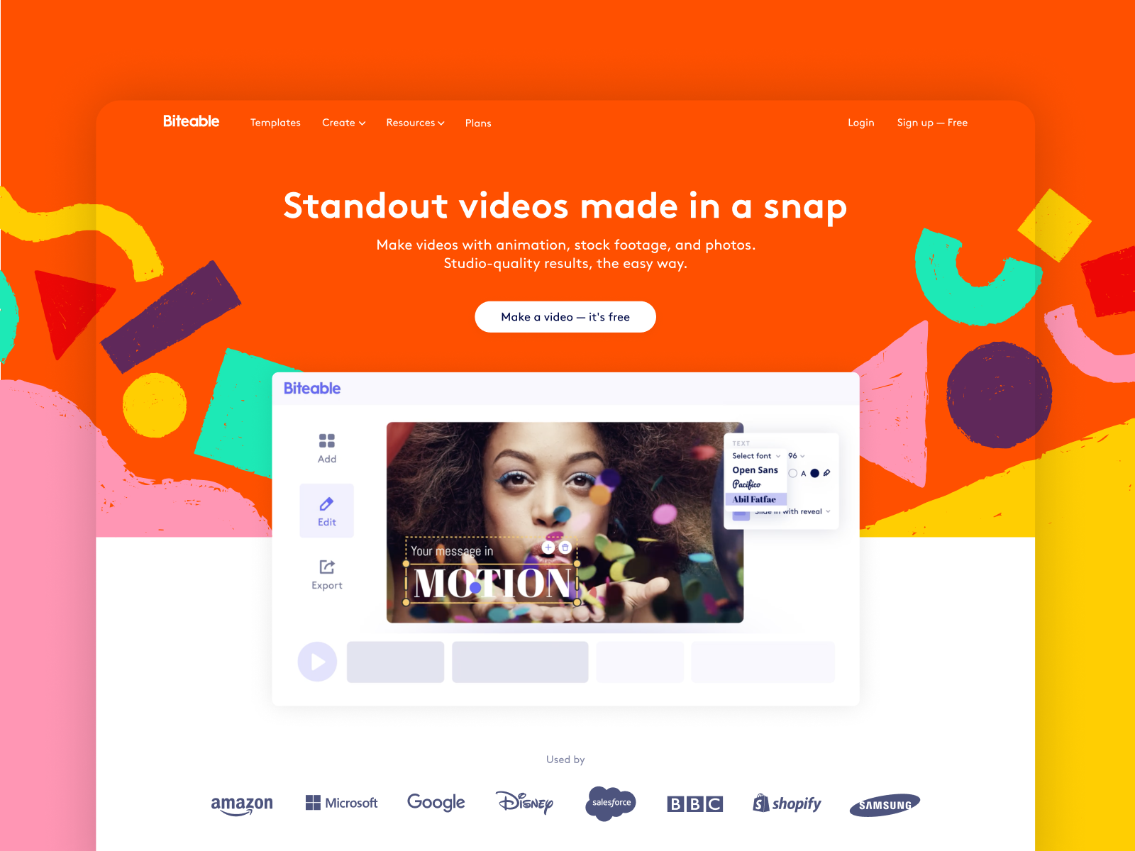 Biteable Homepage by Flavia Mar for Biteable on Dribbble