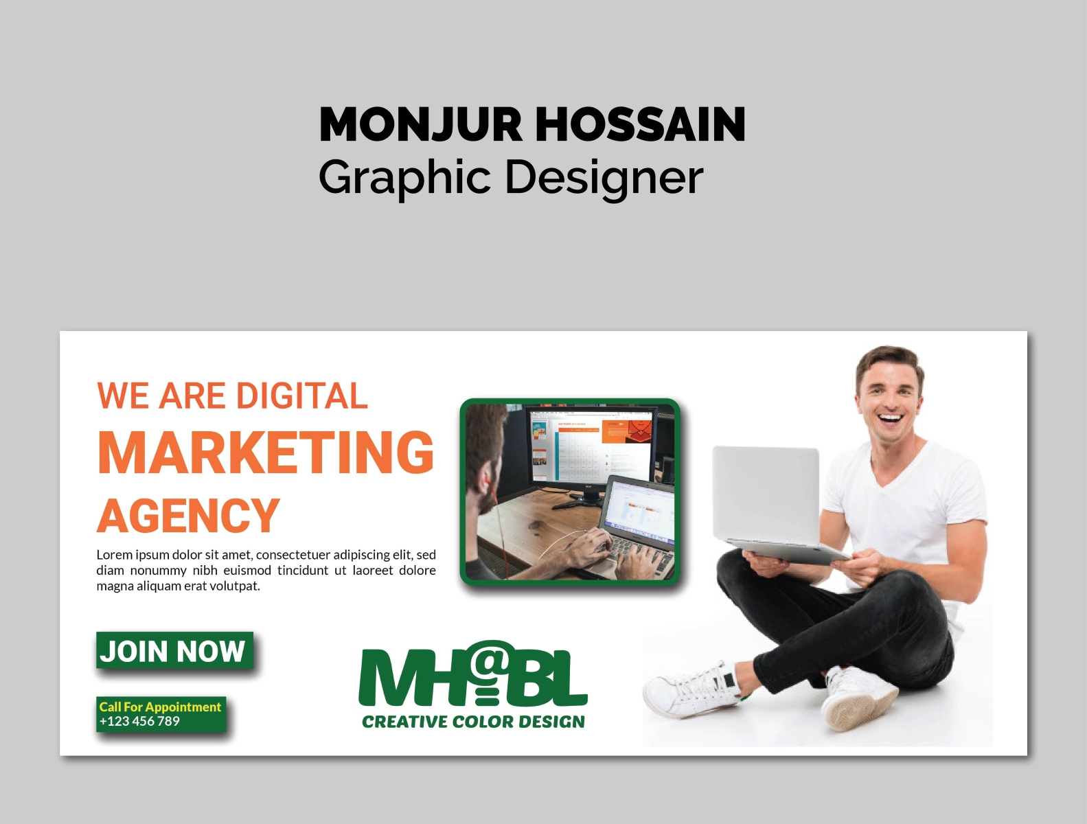 Facebook banner design by Monjur Hossain on Dribbble