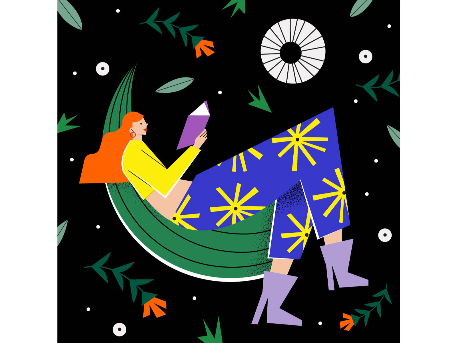 Reading can take you anywhere! by Magda Azab on Dribbble