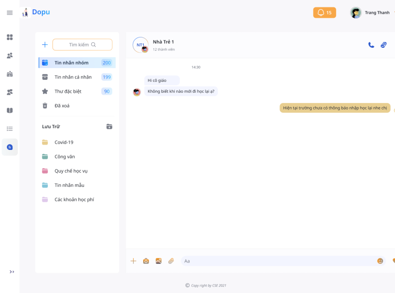 School CMS Message by QueenTessa on Dribbble