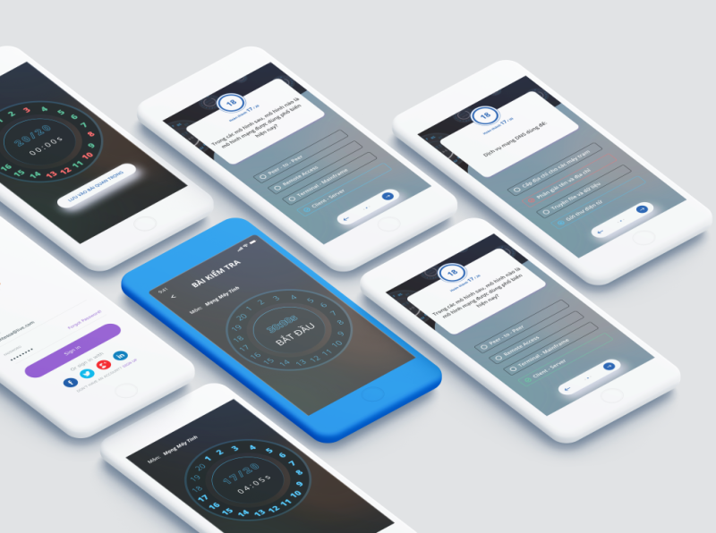 Multiple-choice exercises UI design by QueenTessa on Dribbble