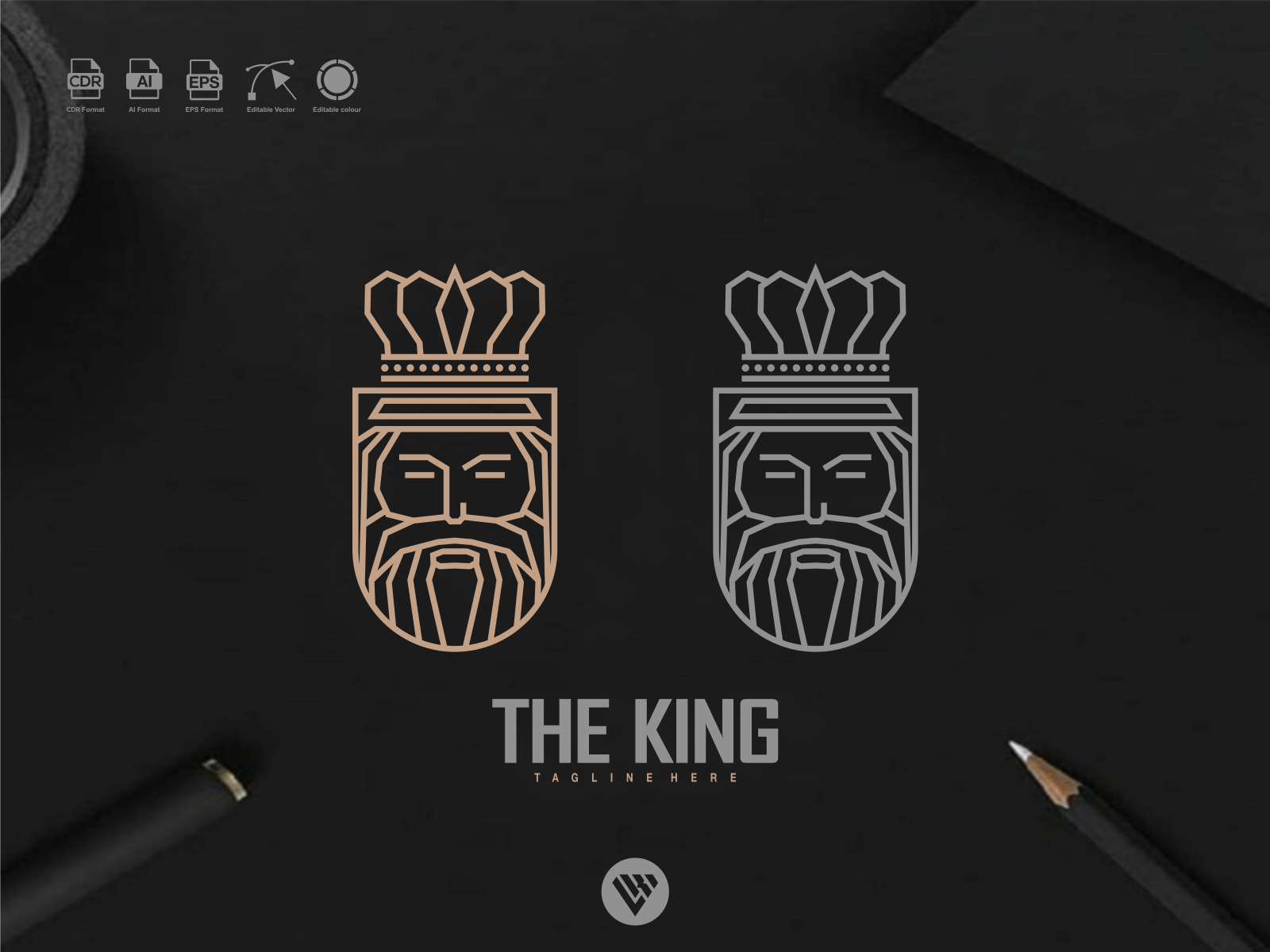 the king logo by wa.onegraphic on Dribbble