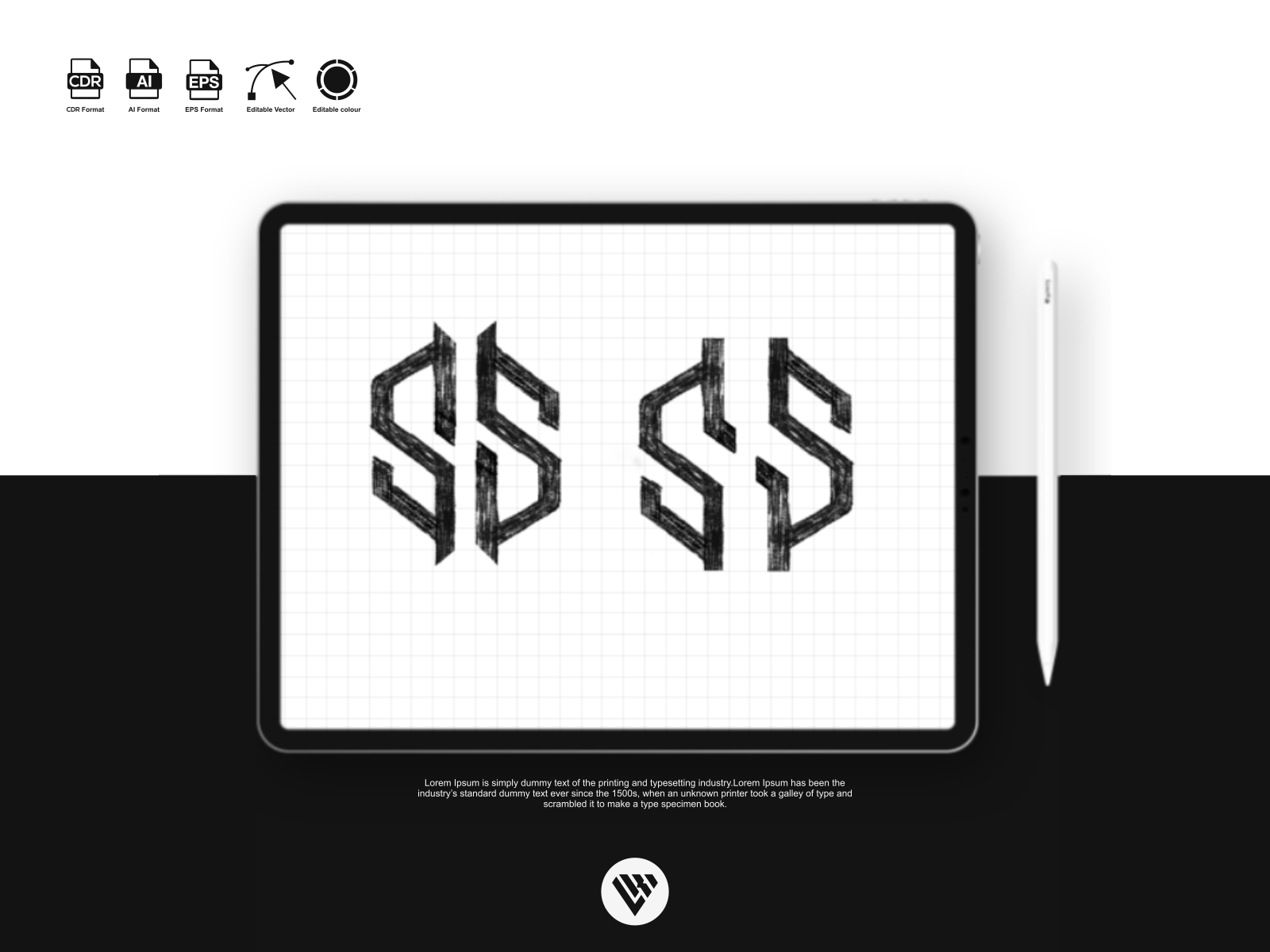 SS letters Logo Process by wa.onegraphic on Dribbble