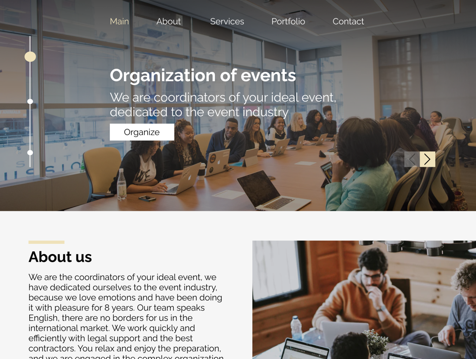 Events organization by Andrii on Dribbble